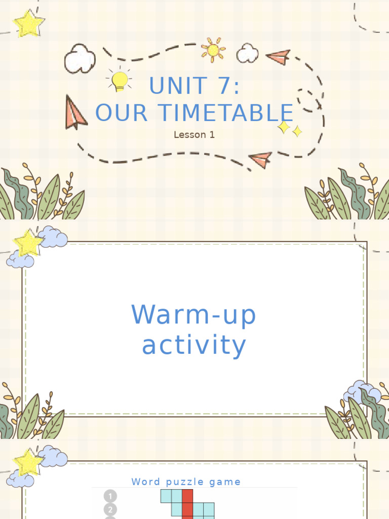 Timetable and Class Schedule Activities | PDF