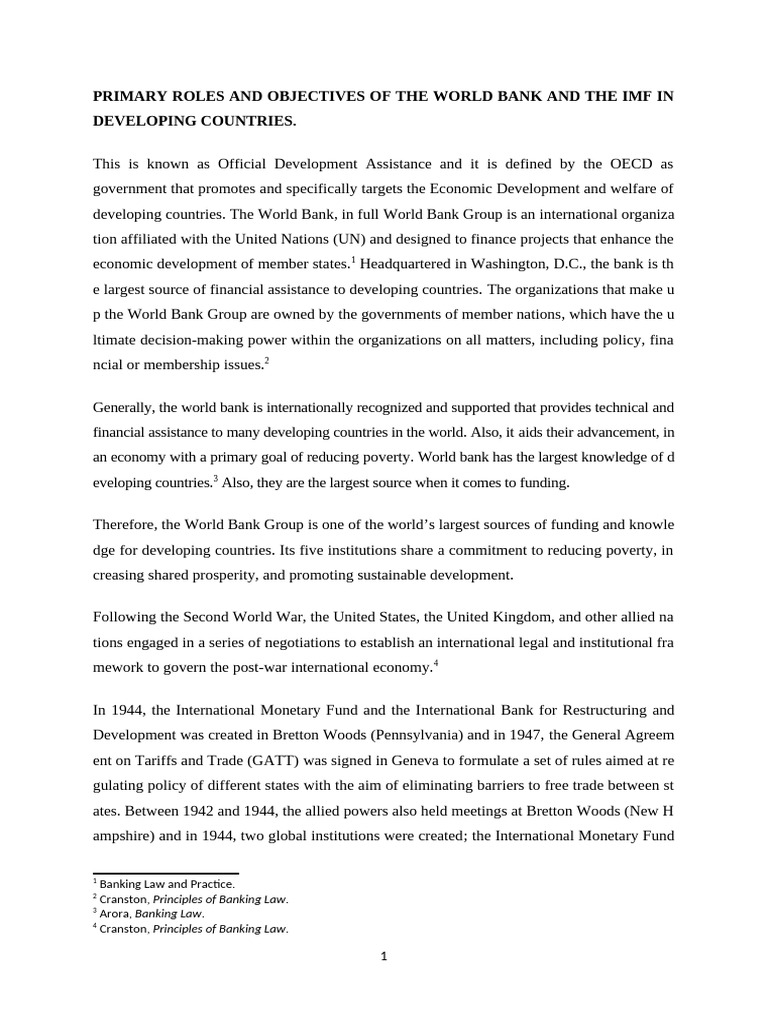 Imf and World Bank | PDF | International Monetary Fund | World Bank