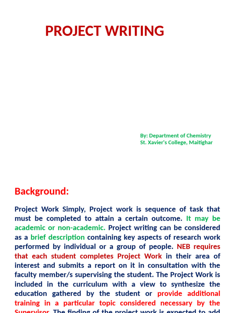 Project Writing Guidelines for Students | PDF