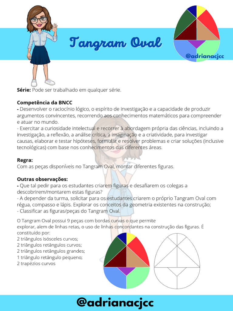 Tangram_Oval | PDF | Círculo | Triângulo