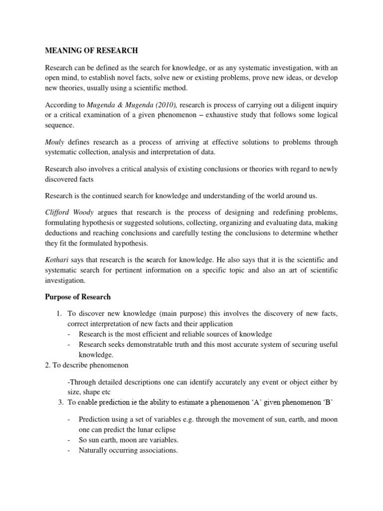 Research Methodology Notes | PDF | Scientific Method | Hypothesis