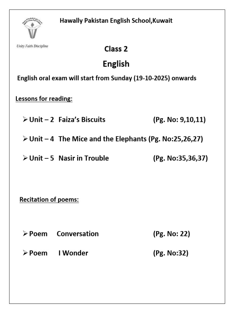 English Reading and Recitation | PDF
