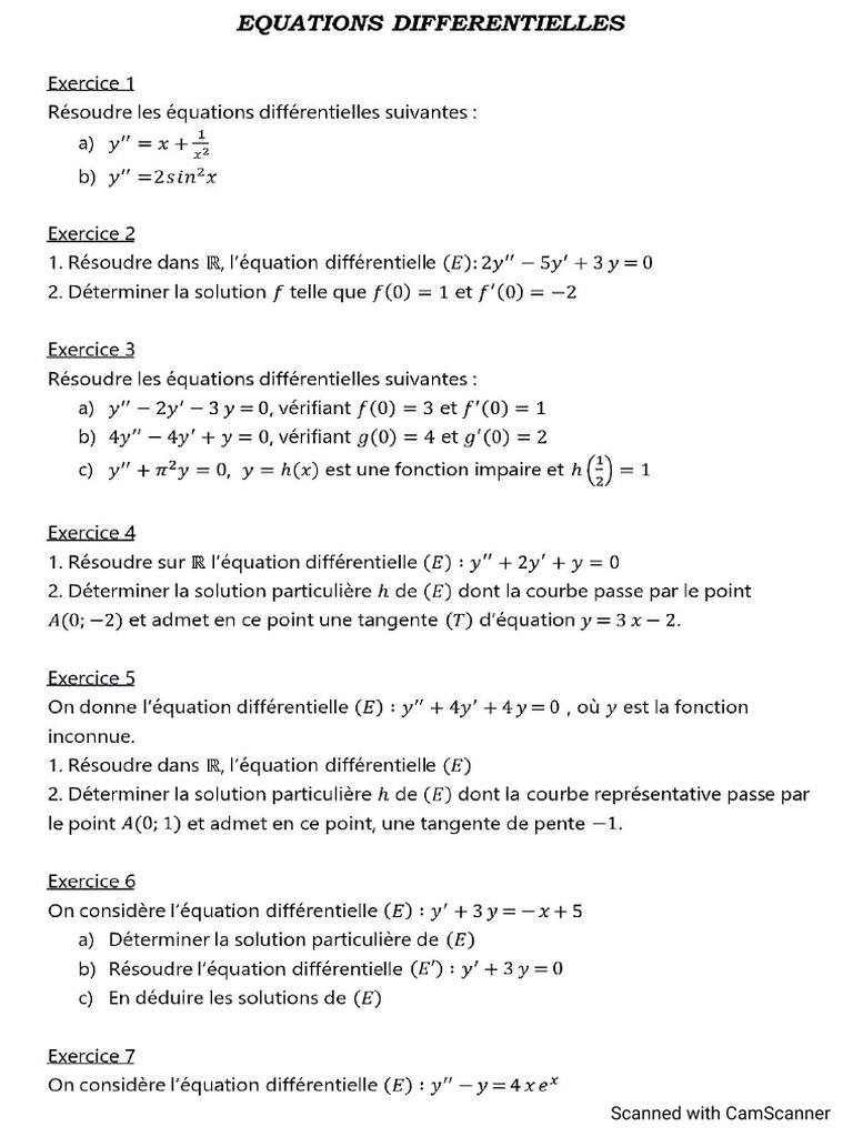 Equations Différentielles | PDF