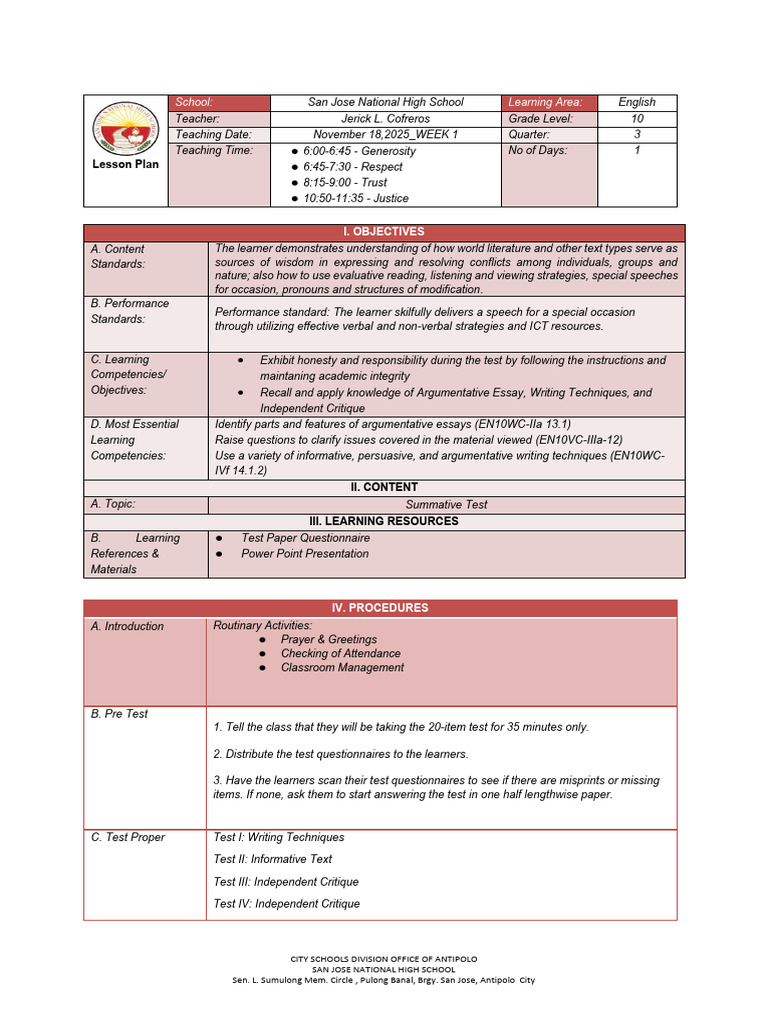 Summative LP | PDF | Learning | Educational Technology