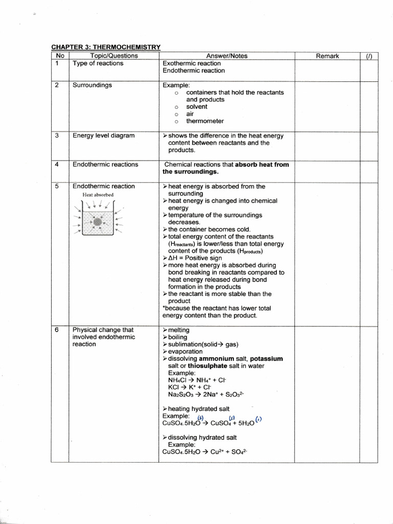Chapter 3 Thermochemistry (Notes) | PDF | Chemical Reactions | Combustion