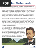 Abraham Lincoln True/False Quiz | PDF