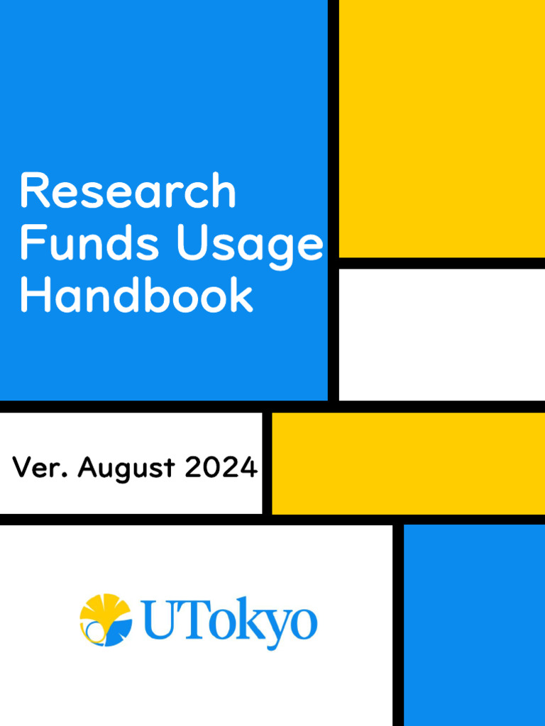 Research Funds Usage Handbook Ver.202408 | PDF | Procurement | Expense