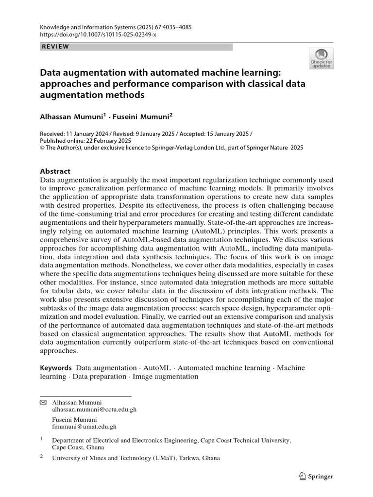 Data Augmentation With Automated Machine Learning | PDF | Machine ...