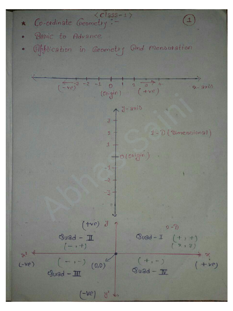 Coordinate Geometry Class Notes Updated Pdf
