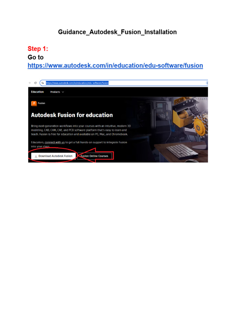 Guidance Autodesk Fusion Install | PDF