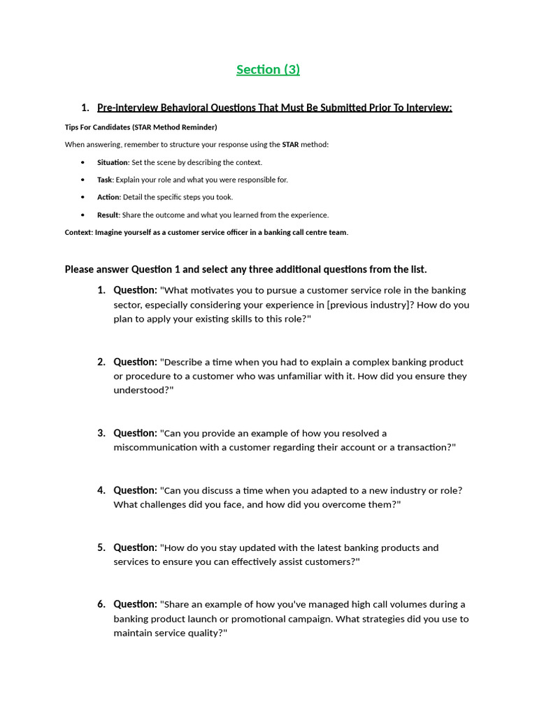 Behavioral Questions | PDF