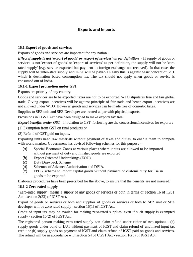 16 Exports and Imports | PDF | Value Added Tax | Taxes