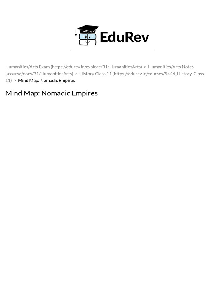 Nomadic Empires Mind Map Guide | PDF
