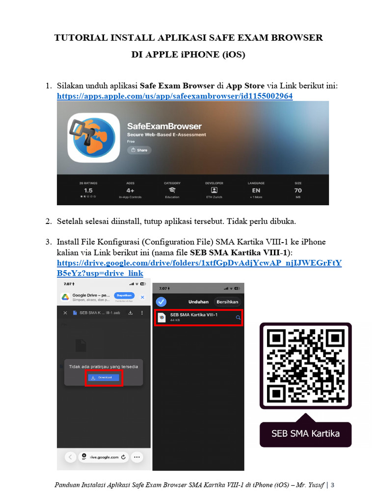Instalasi Safe Exam Browser di iPhone | PDF