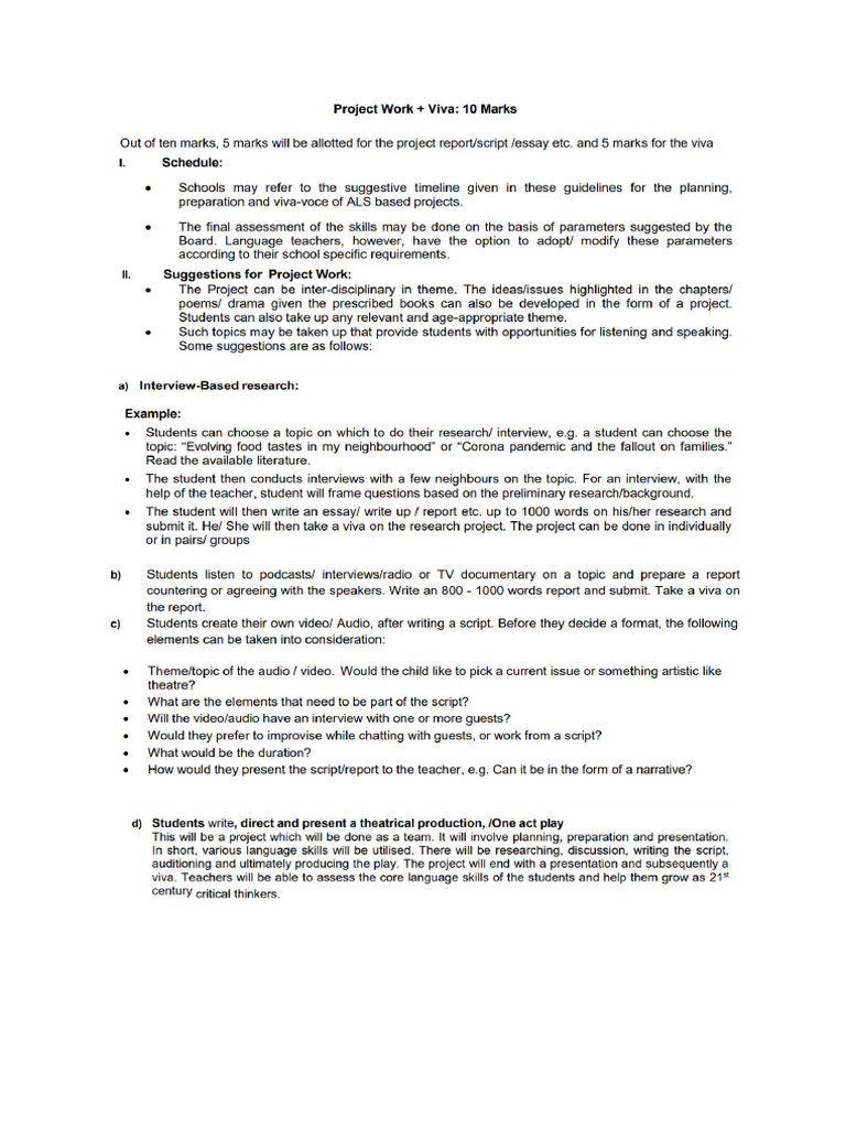 Project Work - Details | PDF