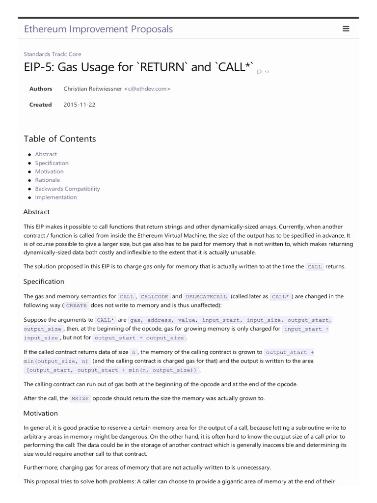 02-Final-5-Gas Usage For 'RETURN' and 'CALL' | PDF | Parameter ...