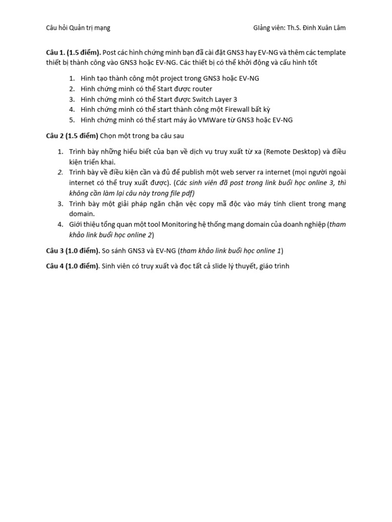 Bai Tap Ly Thuyet | PDF