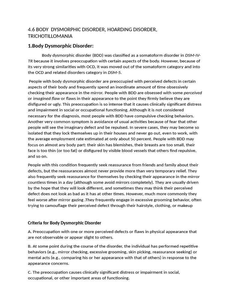 abnormal psychology disorders | PDF | Obsessive–Compulsive Disorder ...