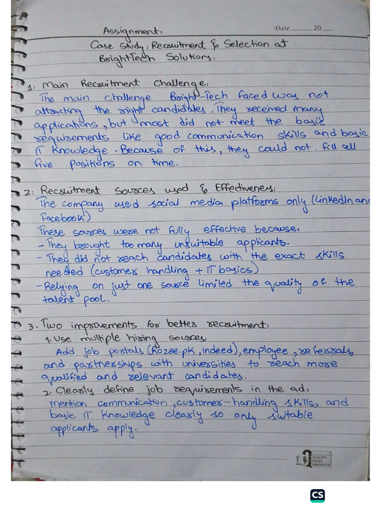 HRM Case Study | PDF