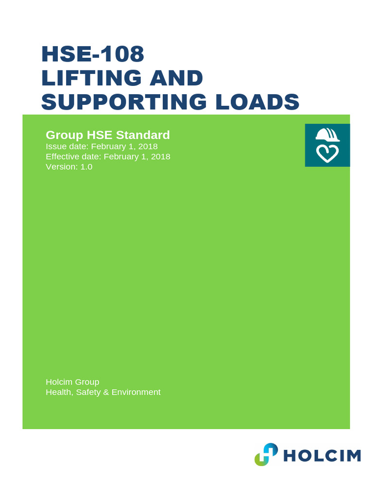 HSE-108 Lifting and Supporting Loads v1.0 | PDF | Crane (Machine ...