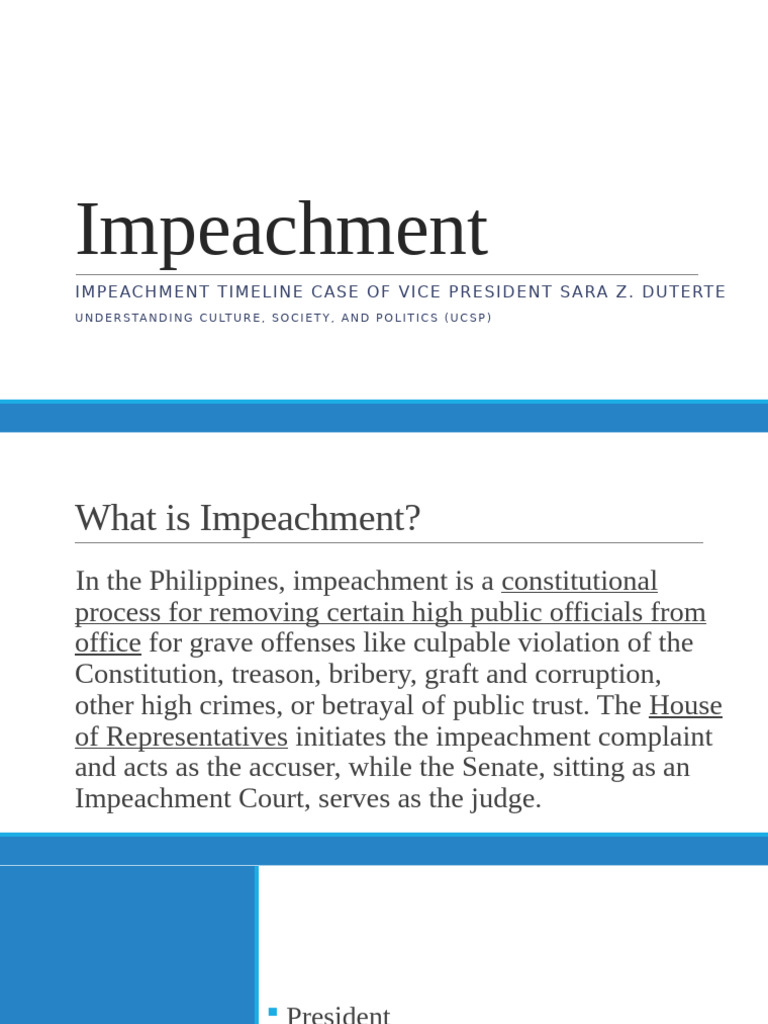 Impeachment Timeline: Sara Duterte Case | PDF | Impeachment | Rodrigo ...