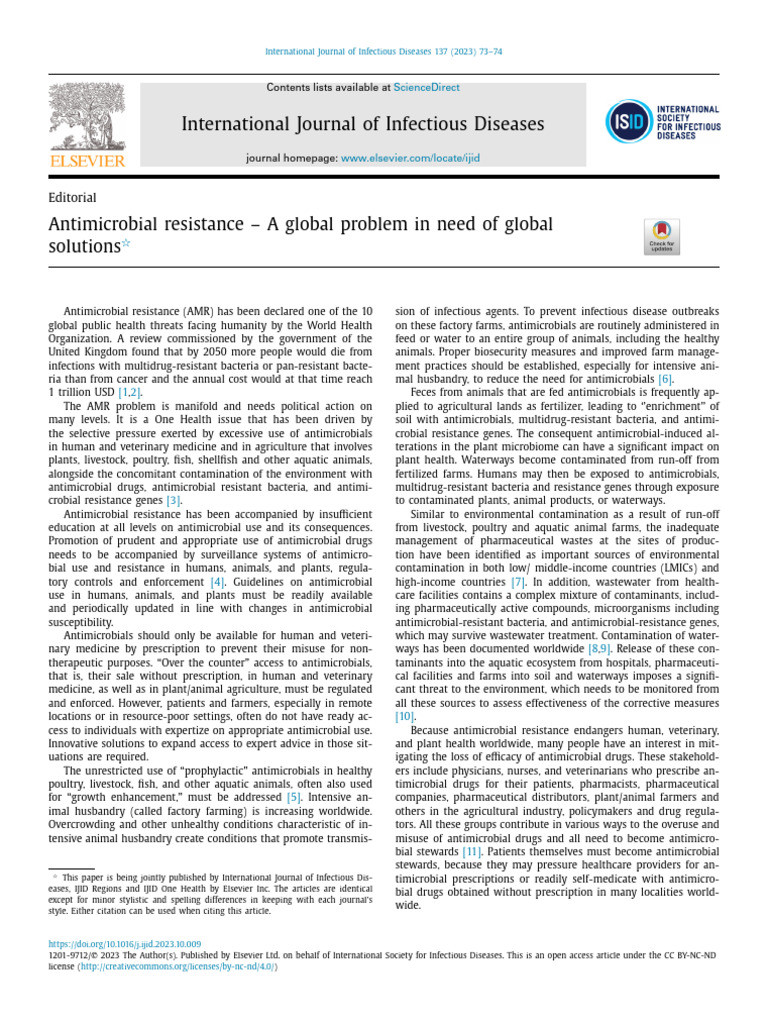 Antimicrobial Resistance - A Global Problem in Nee | PDF ...