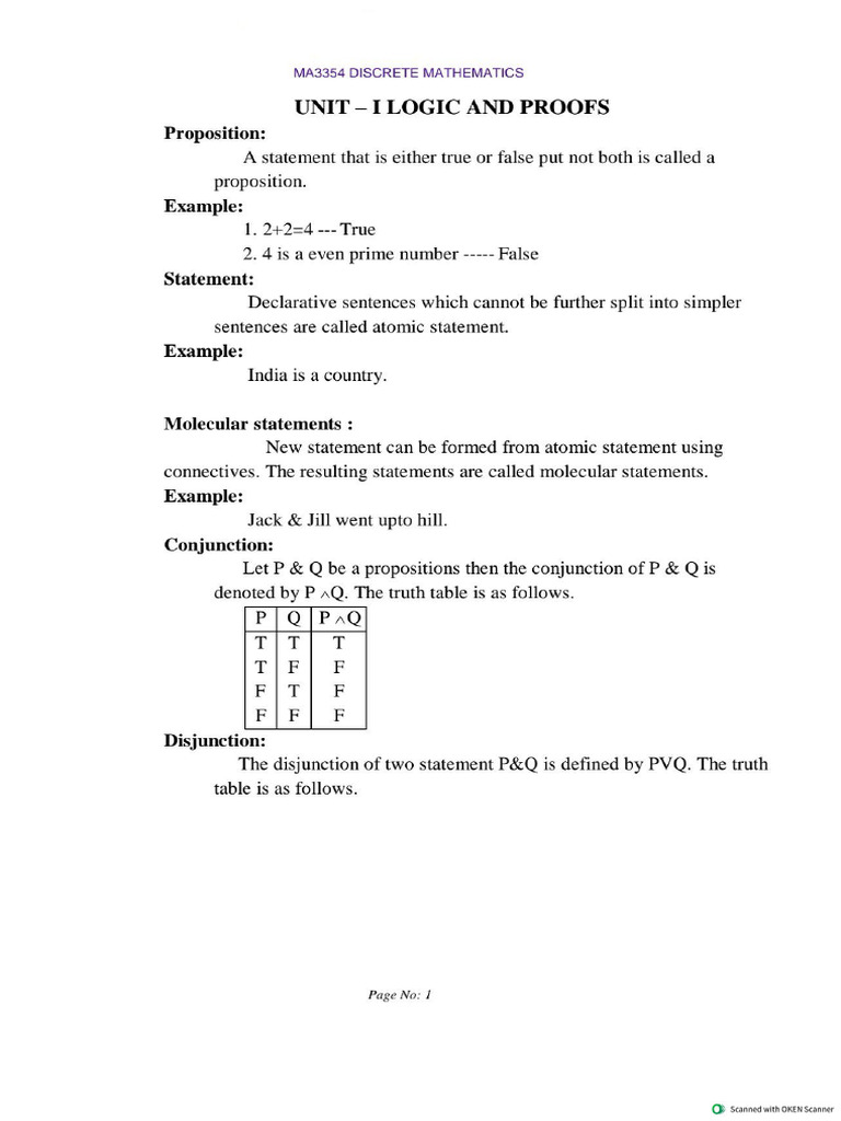 MA3354 Discrete Mathematics Lecture Notes | PDF