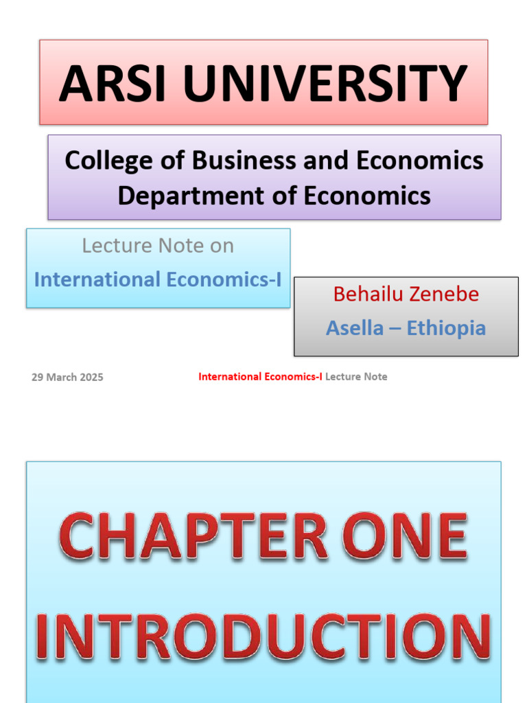 International Economics PPT Chapter | PDF | Economics | International ...