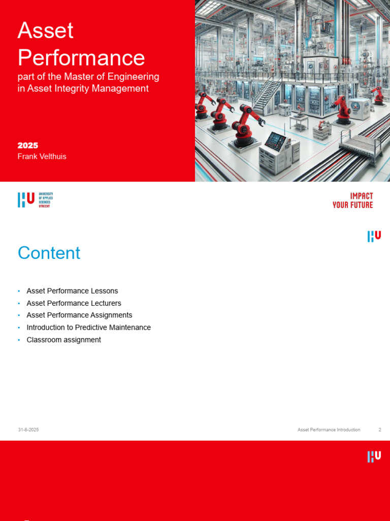 Lesson 01 Asset Performance Introduction | PDF | Engineering | Knowledge