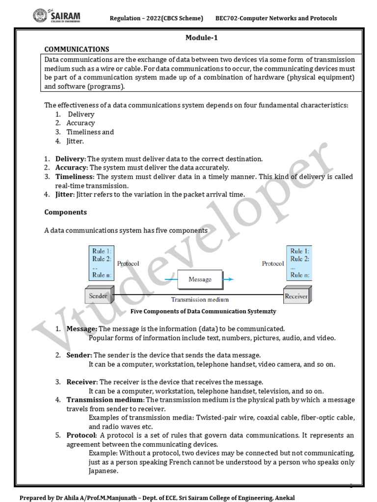 Data Communications and Network Protocols | PDF | Computer Network ...
