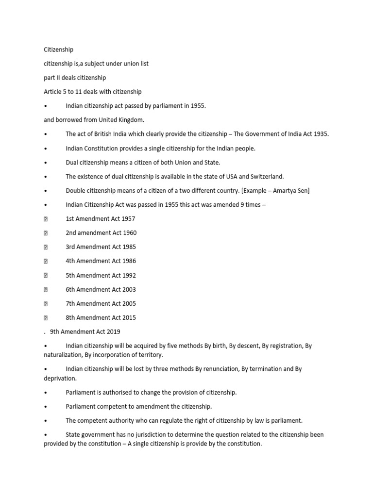 Citizenship | PDF | Political Law | Government And Personhood