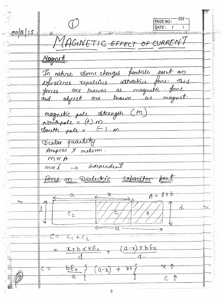 JEE Revision Notes Physics 3 | PDF