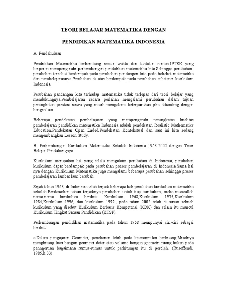 Matematika Indonesia | PDF