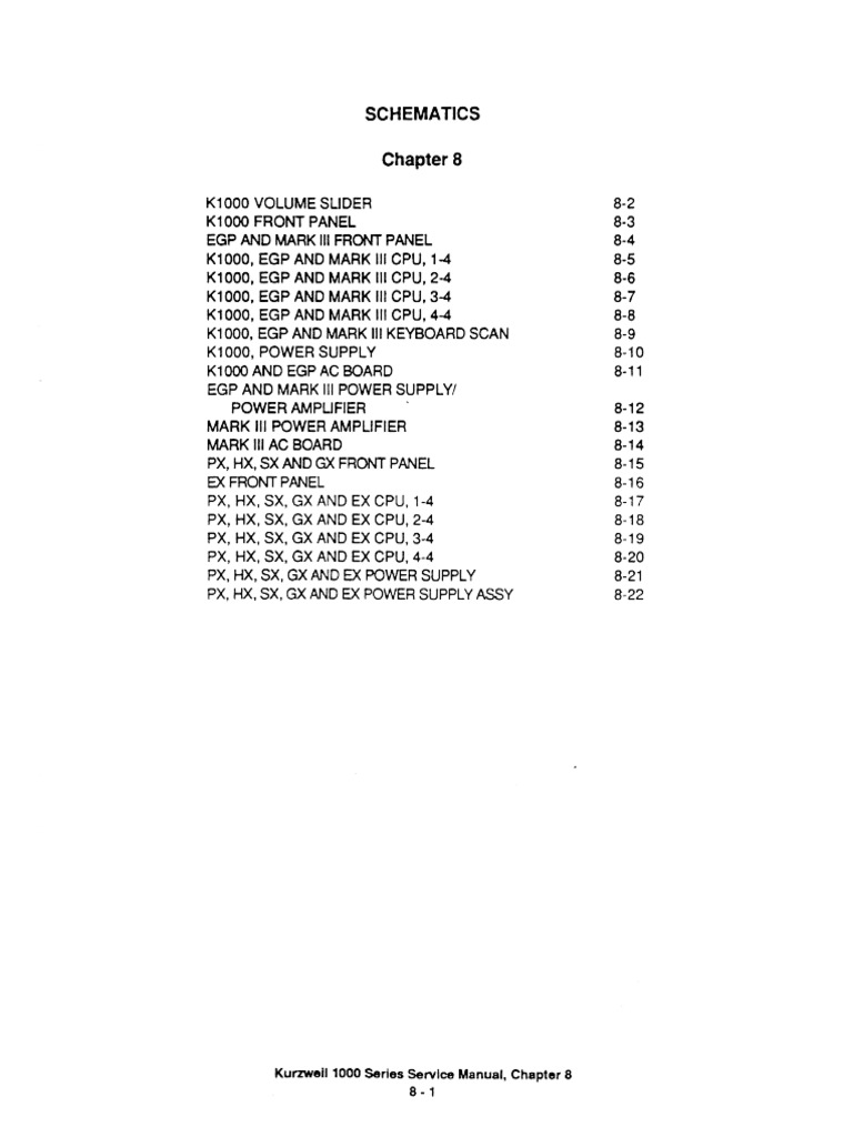 K1000 Schematics 201 | PDF