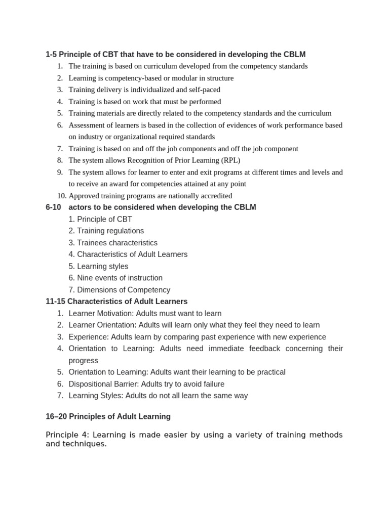 Enumeration Post Test | PDF | Learning | Education Theory
