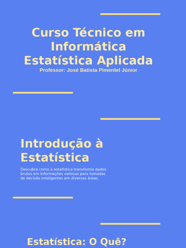Importância da Estatística na Decisão | PDF | Estatísticas | Amostragem ...