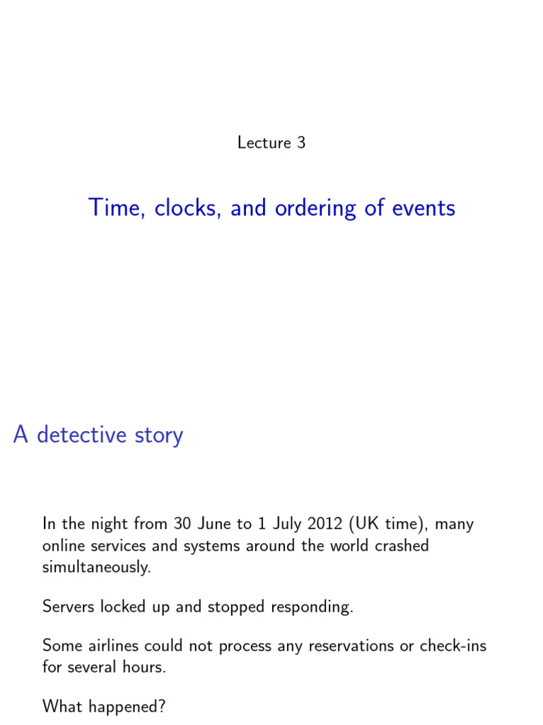 Time Clocks and Ordering of Events | PDF | Greenwich Mean Time | Spacetime