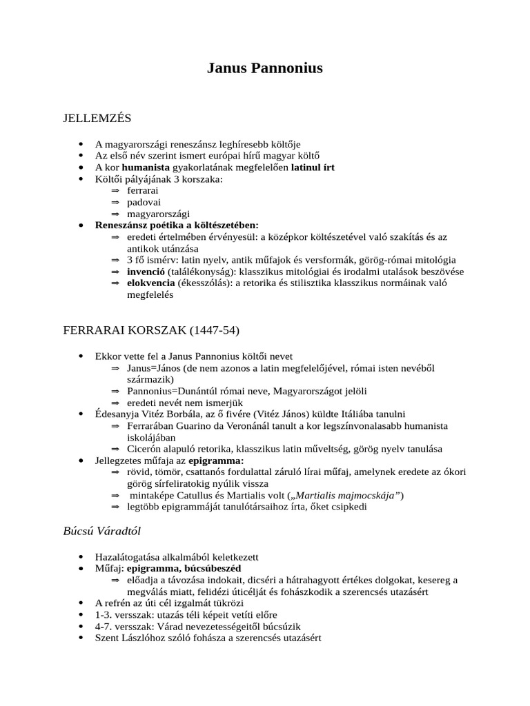 Janus Pannonius | PDF