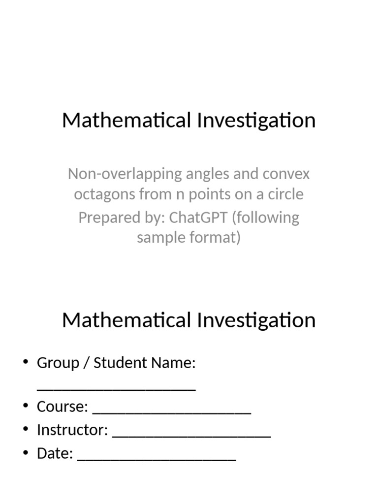 Mathematical Investigation Circle N Points | PDF | Circle | Polynomial