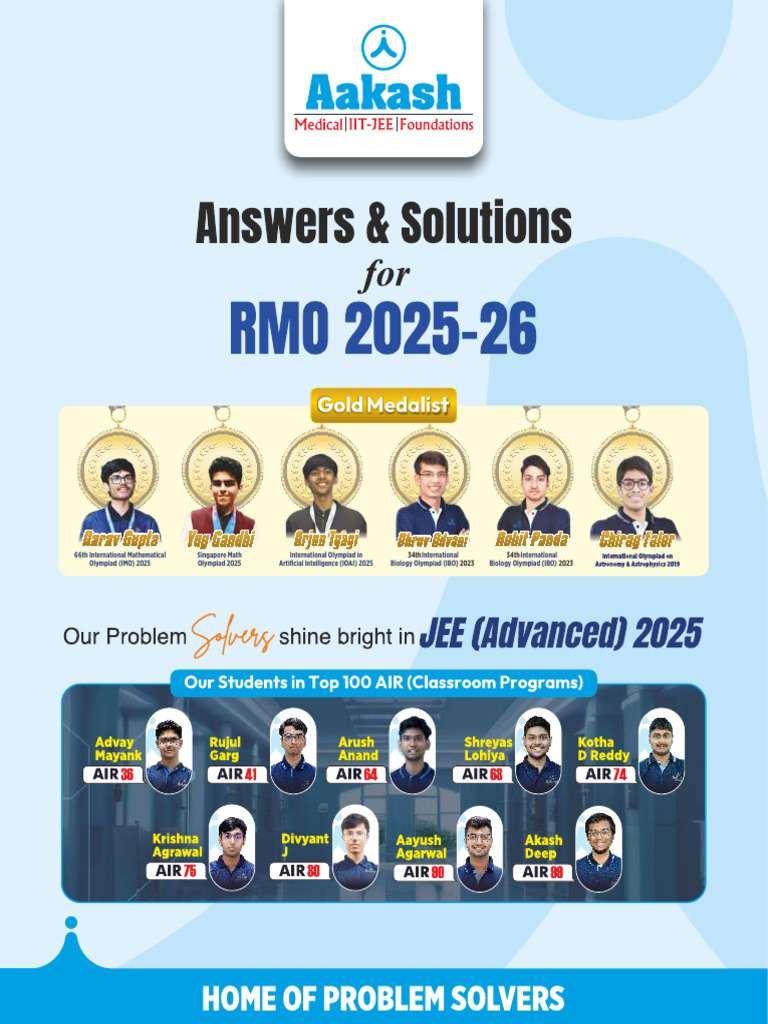 RMO 2025-26 Problem Solutions | PDF | Mathematics | Number Theory