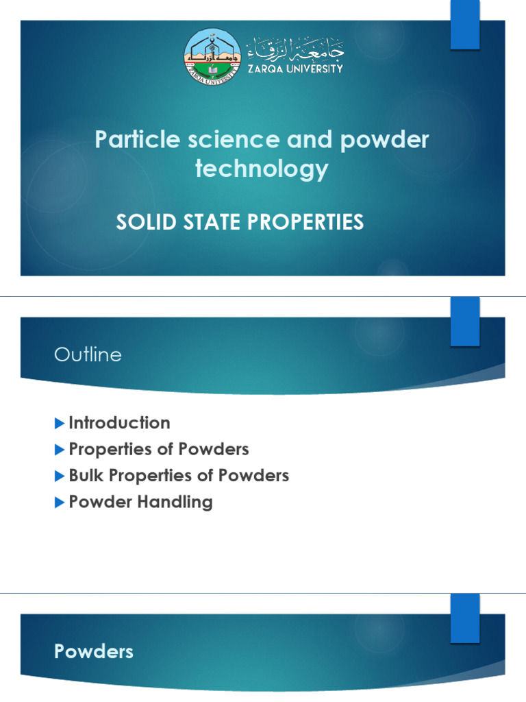 Understanding Powder Properties and Analysis | PDF | Solvation | Microscope