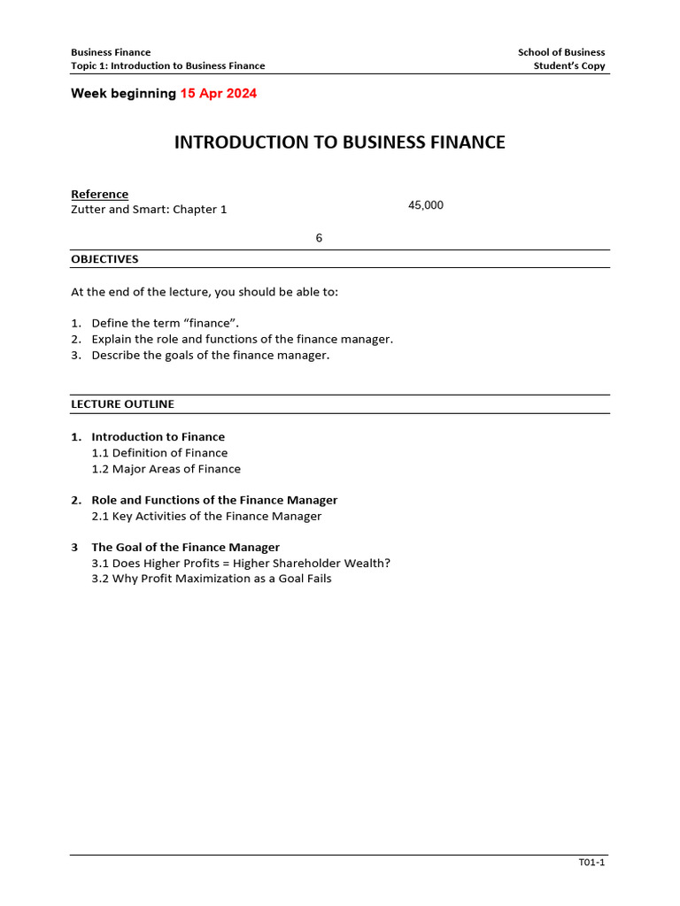 2024 Apr BF L01 Introduction (Student) | PDF | Hybrid Vehicle | Investing