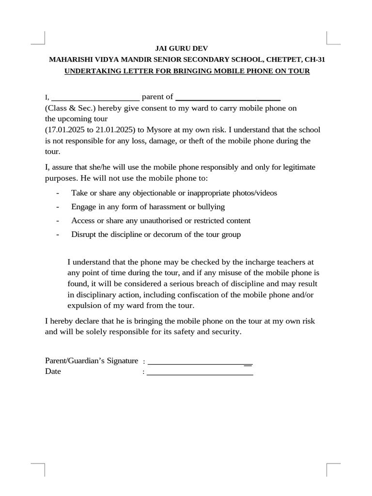 Undertaking Letter | PDF