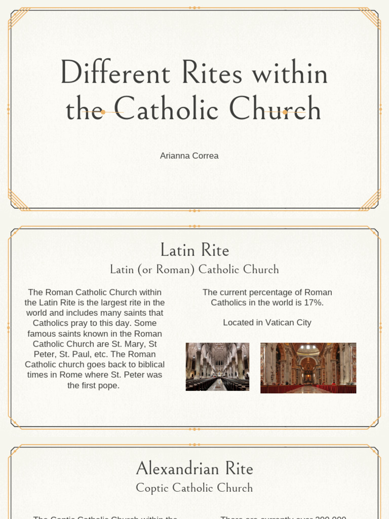 Overview of Catholic Church Rites | PDF | Catholic Church | Alexandria