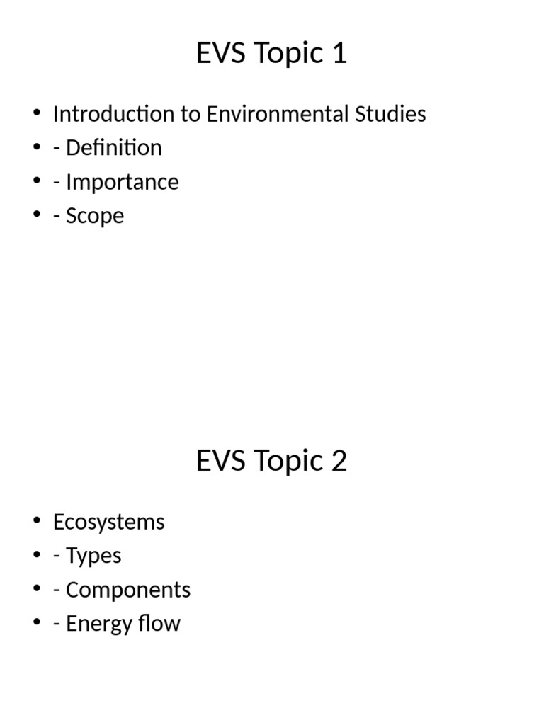 Environmental Studies and Ecosystems Guide | PDF | Economy And The ...