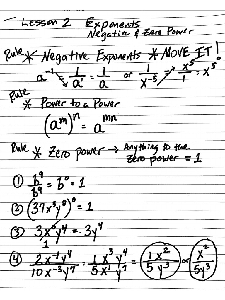 AH Lesson 2 Exponents Day 2 | PDF