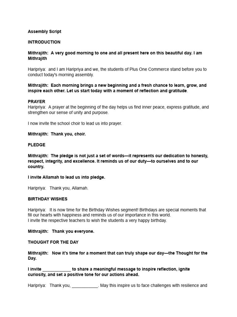 Assembly Script | PDF