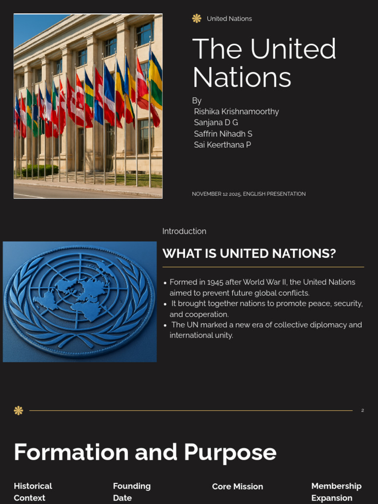Understanding the United Nations' Role | PDF | United Nations ...