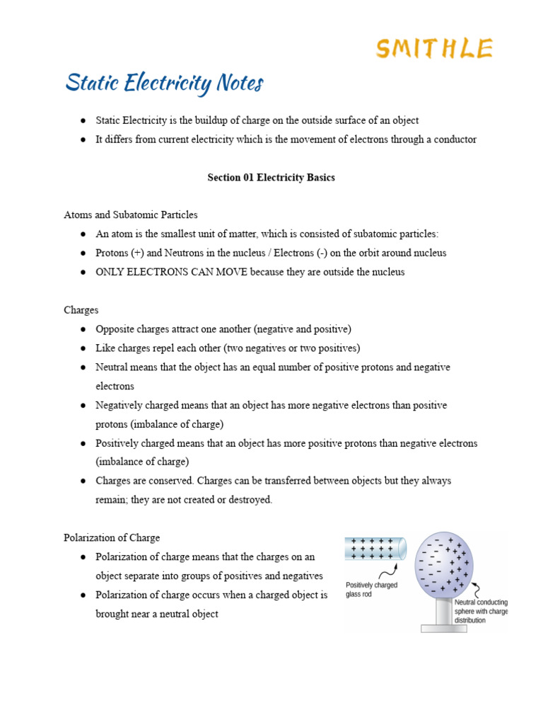 Understanding Static Electricity Basics | PDF | Electric Charge ...