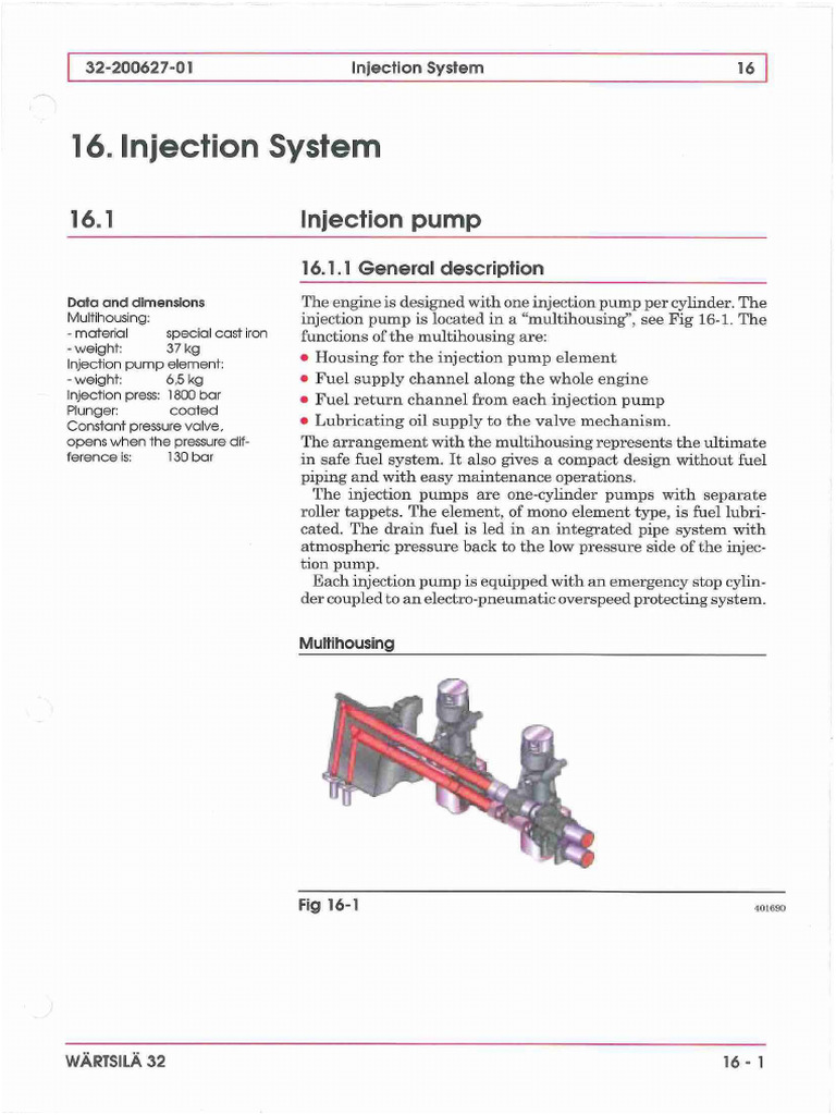 Main Engine Wartsila 32 V - 1 | PDF